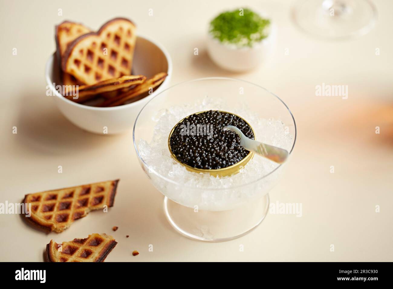 Beluga Caviar and waffles Stock Photo - Alamy