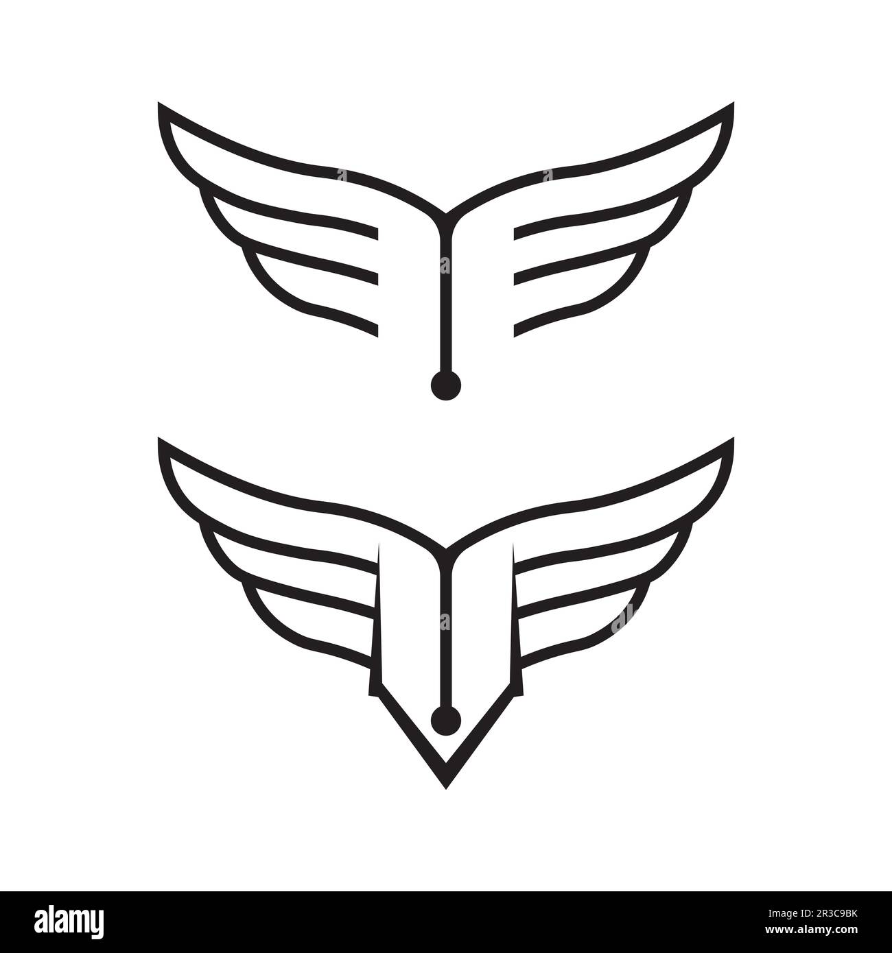 Wings logo vector icon symbol illustration design template Stock Vector ...