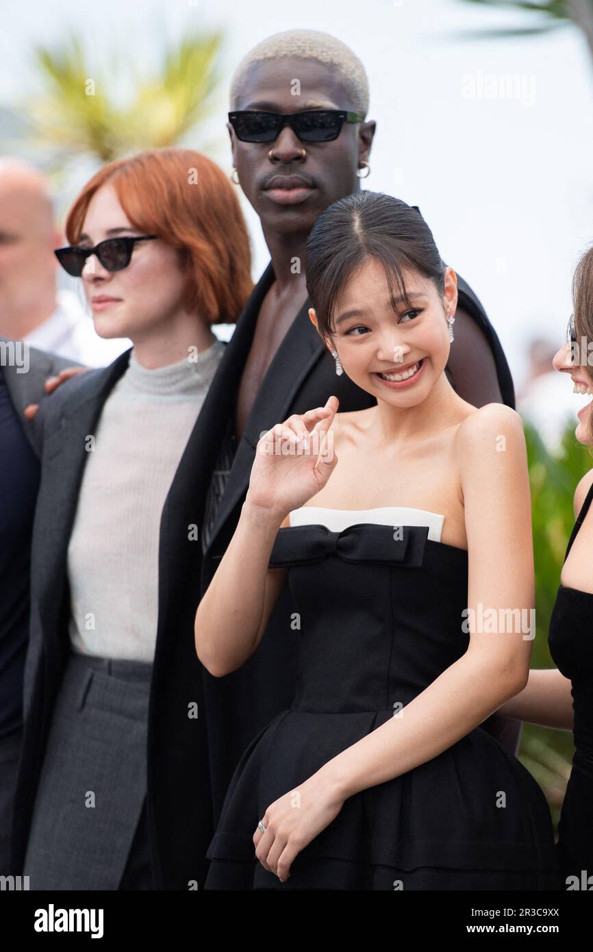 Cannes, France. 23rd May, 2023. Hari Nef, Moses Sumney and Jennie Ruby ...