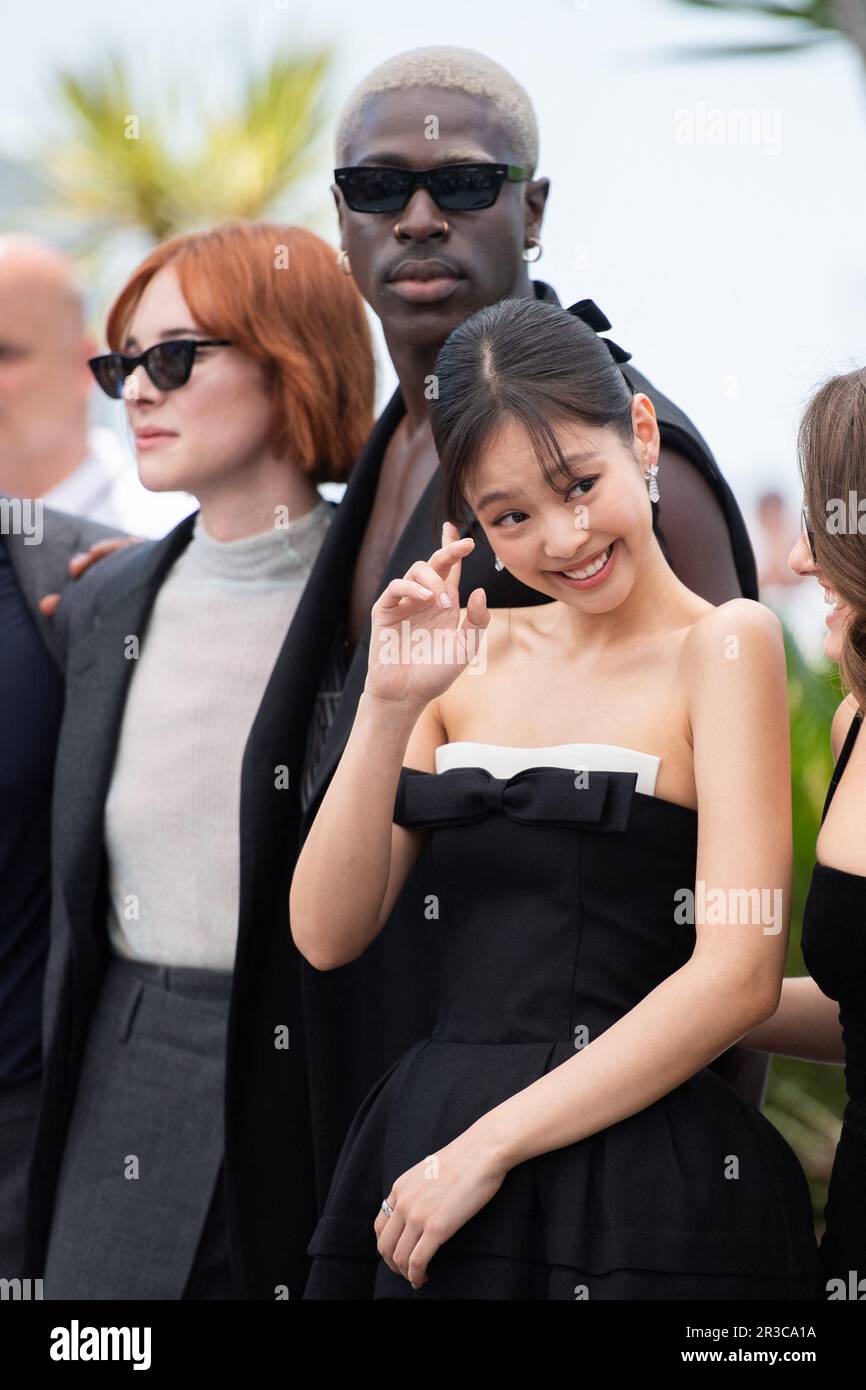 Cannes, France. 23rd May, 2023. Hari Nef, Moses Sumney and Jennie Ruby ...