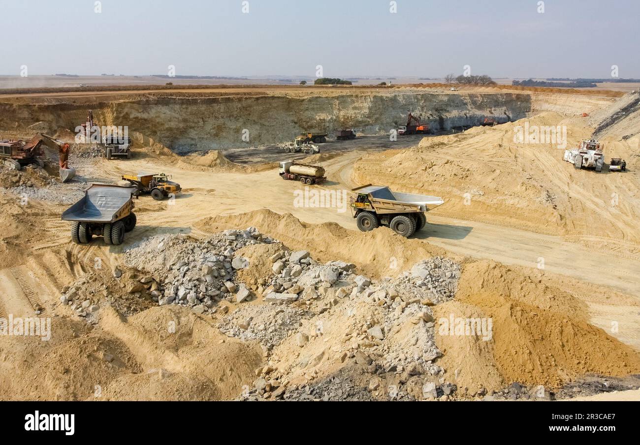Open Pit Coal Mining and Equipment Stock Photo - Alamy