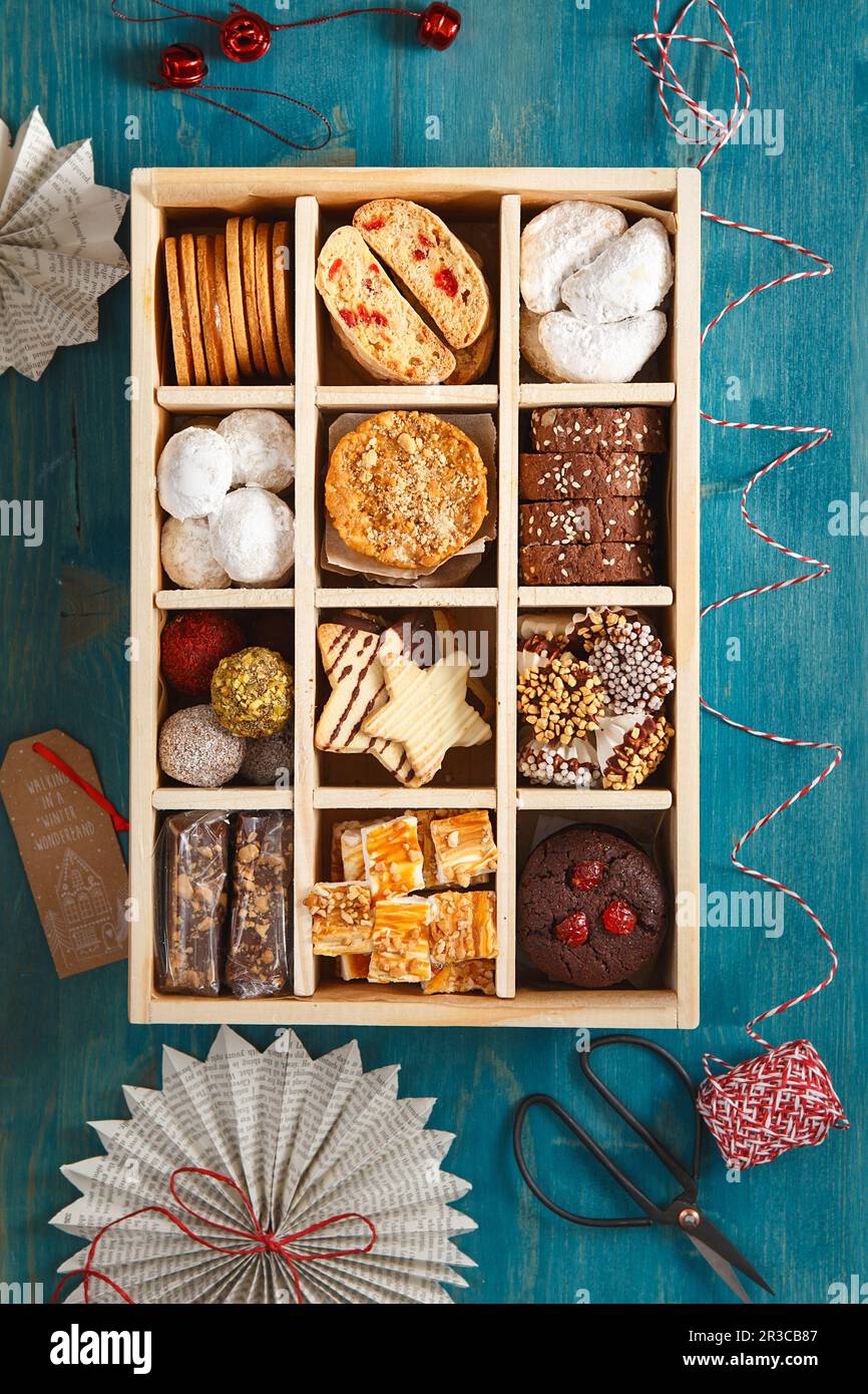 Christmas Shortbread Biscuits Cookies Assortment. Holiday Cookie Box ...