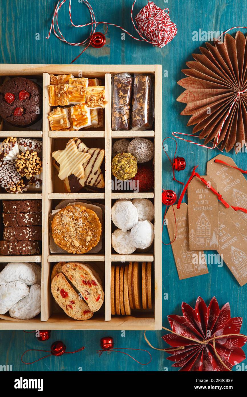 Christmas Shortbread Biscuits Cookies Assortment. Holiday Cookie Box ...