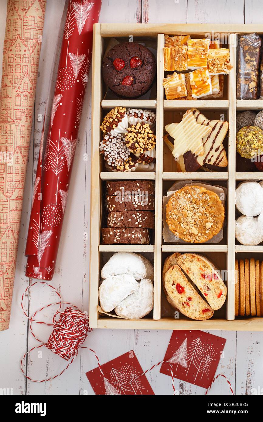 Christmas Shortbread Biscuits Cookies Assortment. Holiday Cookie Box ...