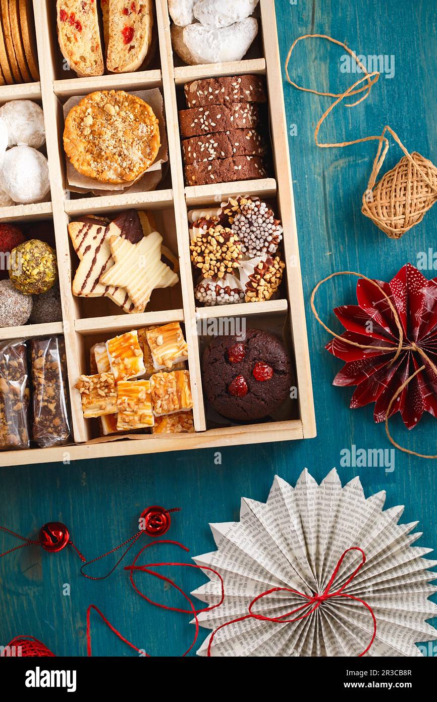 Christmas Shortbread Biscuits Cookies Assortment. Holiday Cookie Box ...