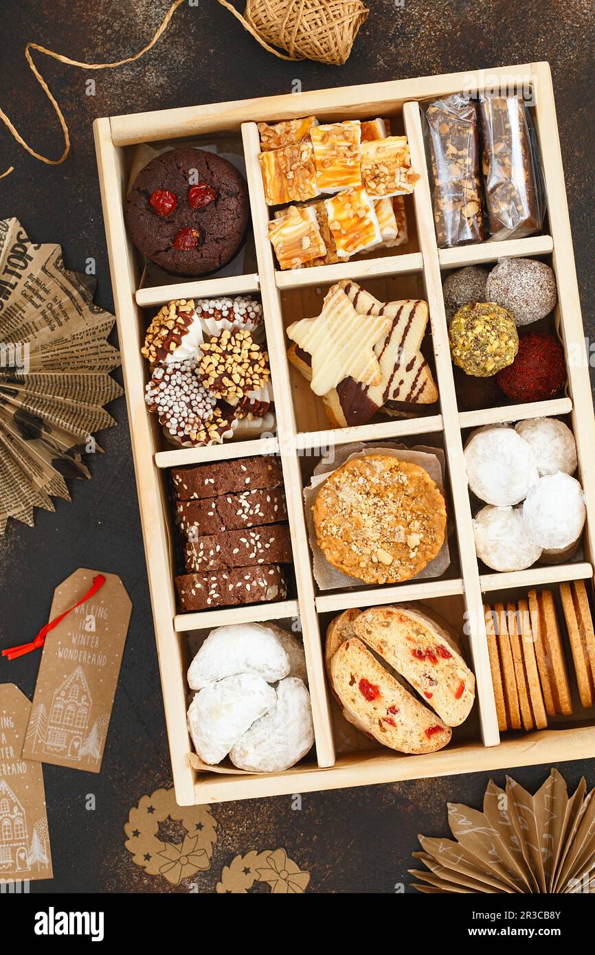 Christmas Shortbread Biscuits Cookies Assortment. Holiday Cookie Box ...