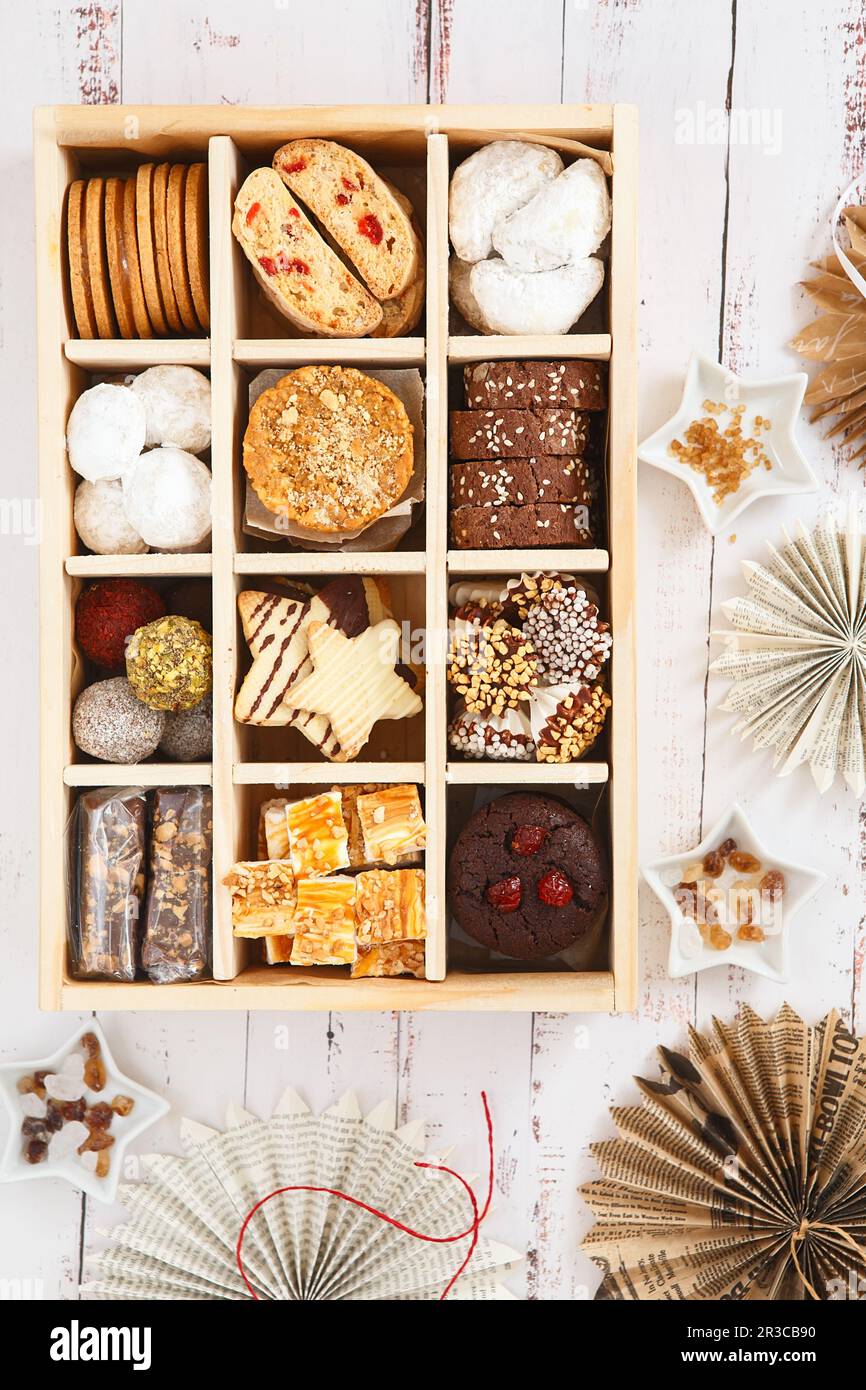 Christmas Shortbread Biscuits Cookies Assortment. Holiday Cookie Box ...