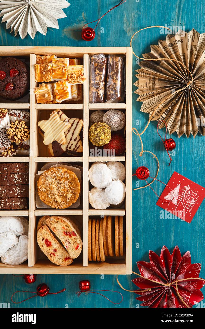 Christmas Shortbread Biscuits Cookies Assortment. Holiday Cookie Box ...