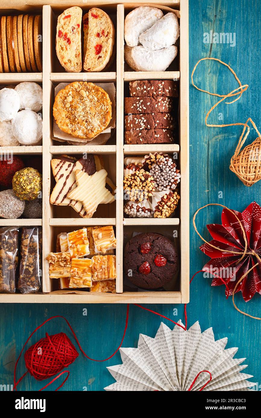 Christmas Shortbread Biscuits Cookies Assortment. Holiday Cookie Box ...