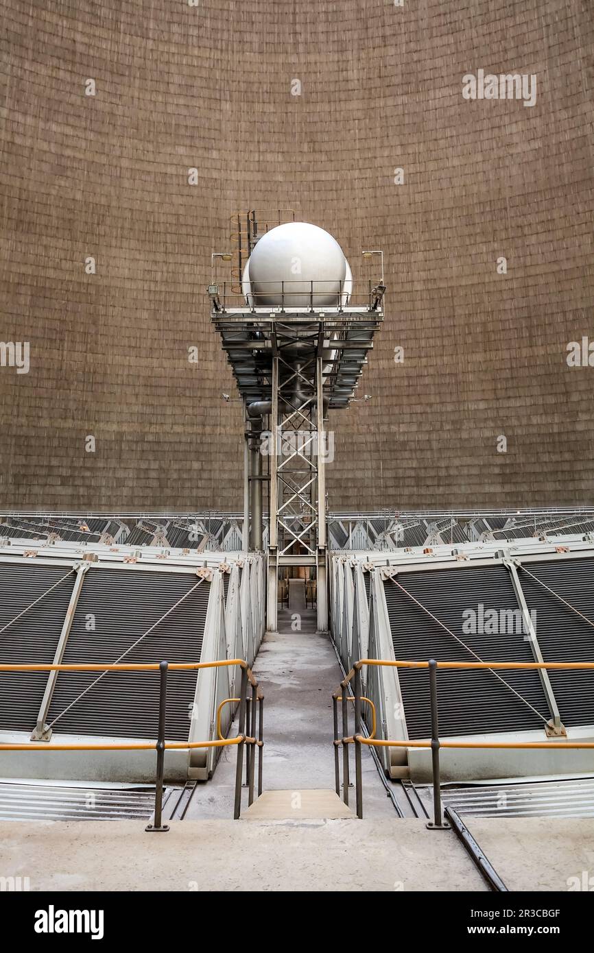 Inside a Cooling Tower for Power Station Stock Photo - Alamy