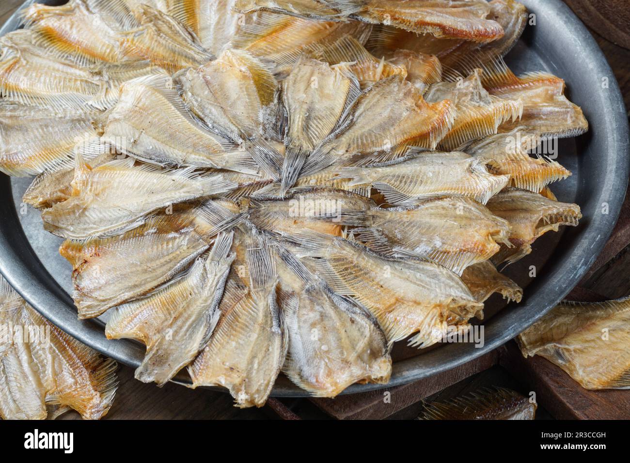 Raw dried salted Sepat fish or Malay called Ikan Sepat Kering is a ...