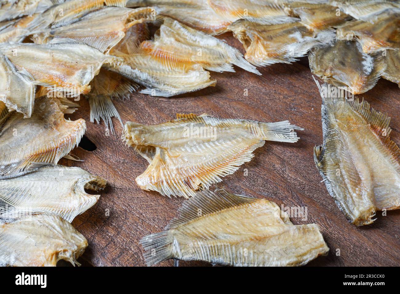 Raw dried salted Sepat fish or Malay called Ikan Sepat Kering is a ...