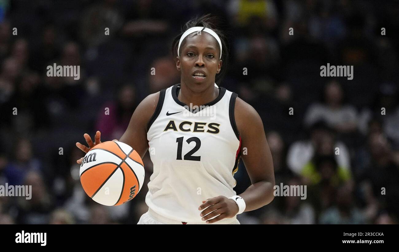 Las Vegas Aces guard Chelsea Gray (12) in action against the Seattle ...