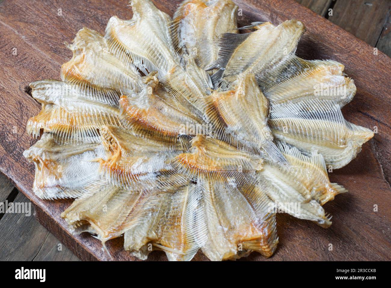 Raw dried salted Sepat fish or Malay called Ikan Sepat Kering is a ...