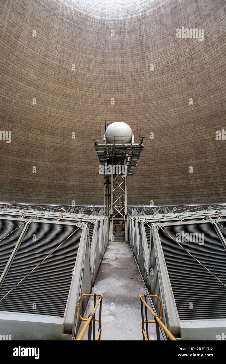 Inside a Cooling Tower for Power Station Stock Photo - Alamy