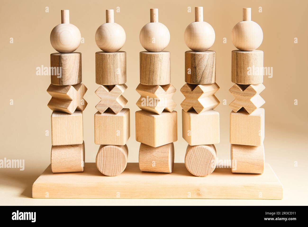 Children's wooden toys. Sequencing Blocks learning resource for ...