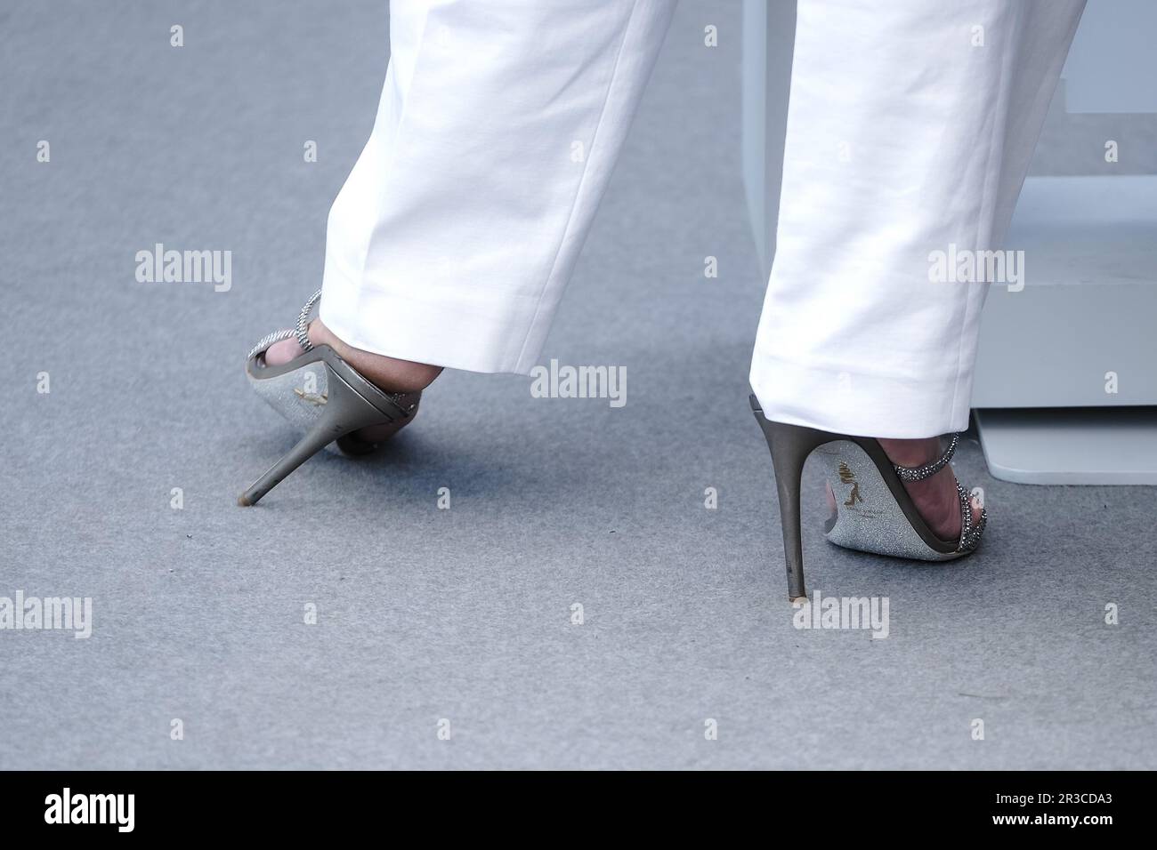 Cannes, France. 23rd May, 2023. Clotilde Courau shoe detail ...