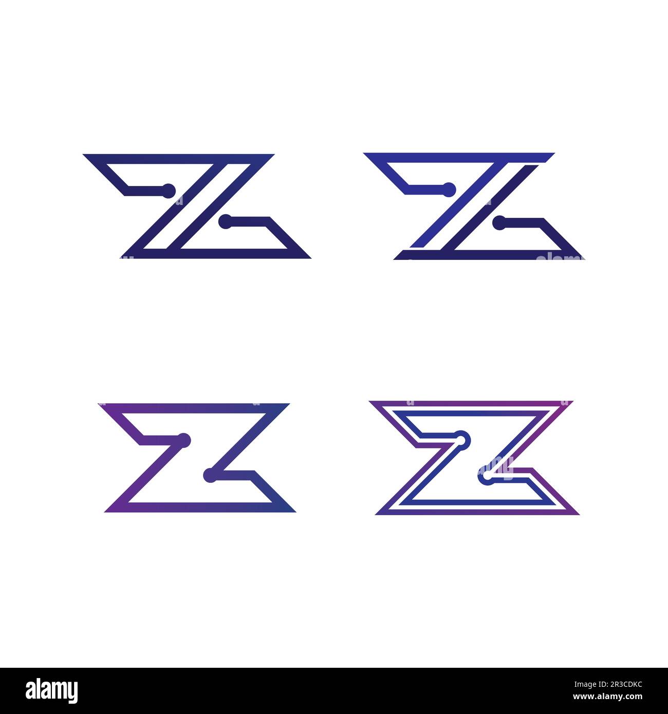 Z letter and font Z logo design vector identity illustration Stock ...