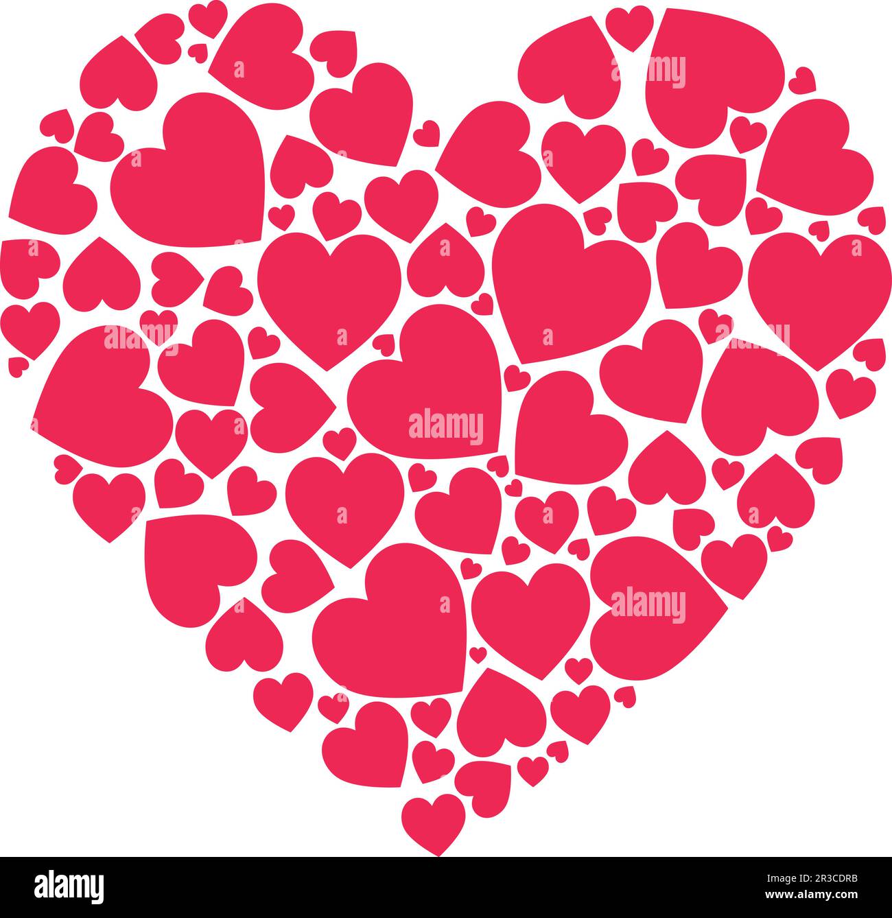 red heart design using small hearts vector Stock Vector Image & Art - Alamy