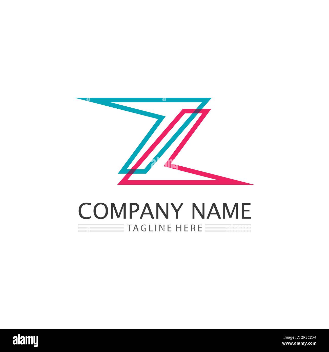 Z letter and font Z logo design vector identity illustration Stock ...