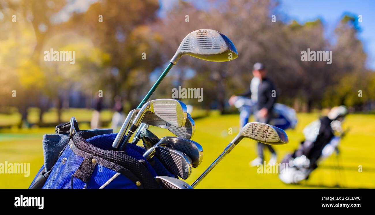 Golf clubs on course hi-res stock photography and images - Alamy