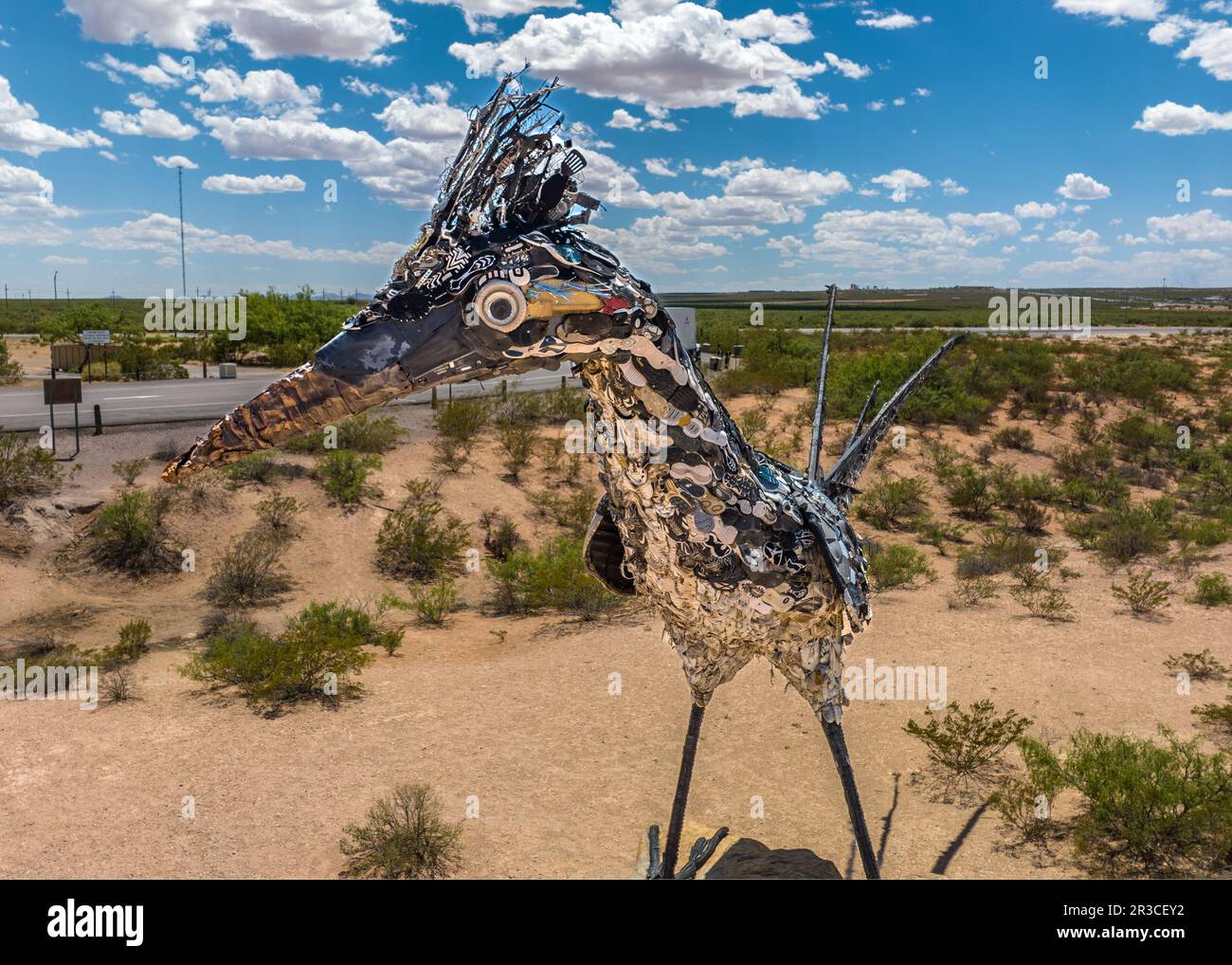 Large Roadrunner Sculpture, made from discarded, recycled items ...
