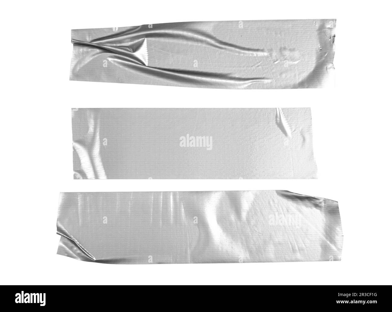 Silver tape selection isolated on white background Stock Photo - Alamy