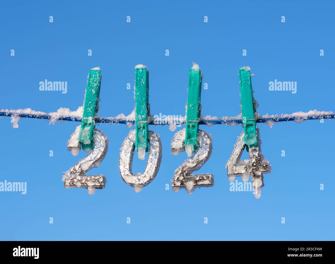 Background for New Year and Christmas cards, frozen and snow-covered ...
