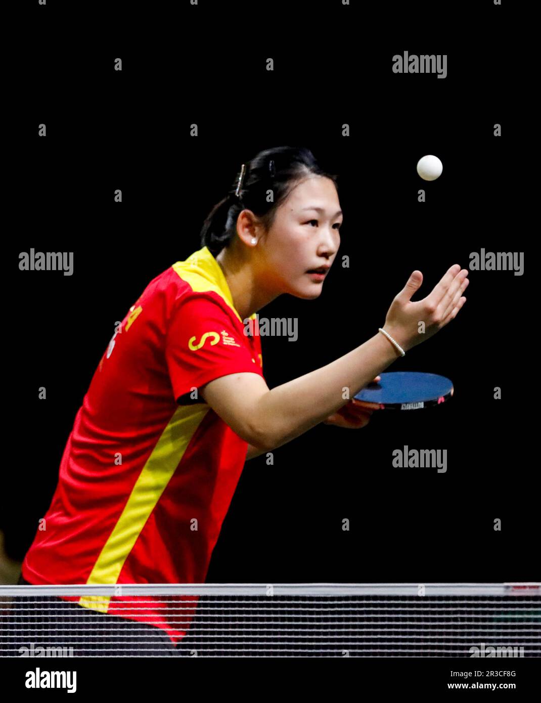 Durban, South Africa. 23rd May, 2023. Maria Xiao of Spain serves during ...