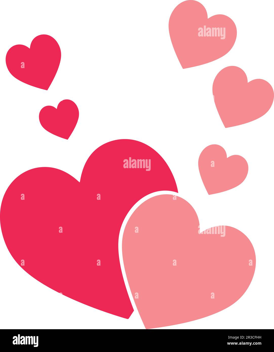 love hearts on white background vector Stock Vector Image & Art - Alamy