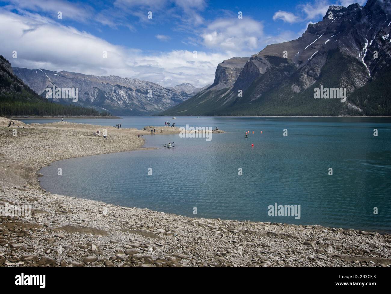 Lake Minnewanka Banff National Park Alberta Stock Photo - Alamy