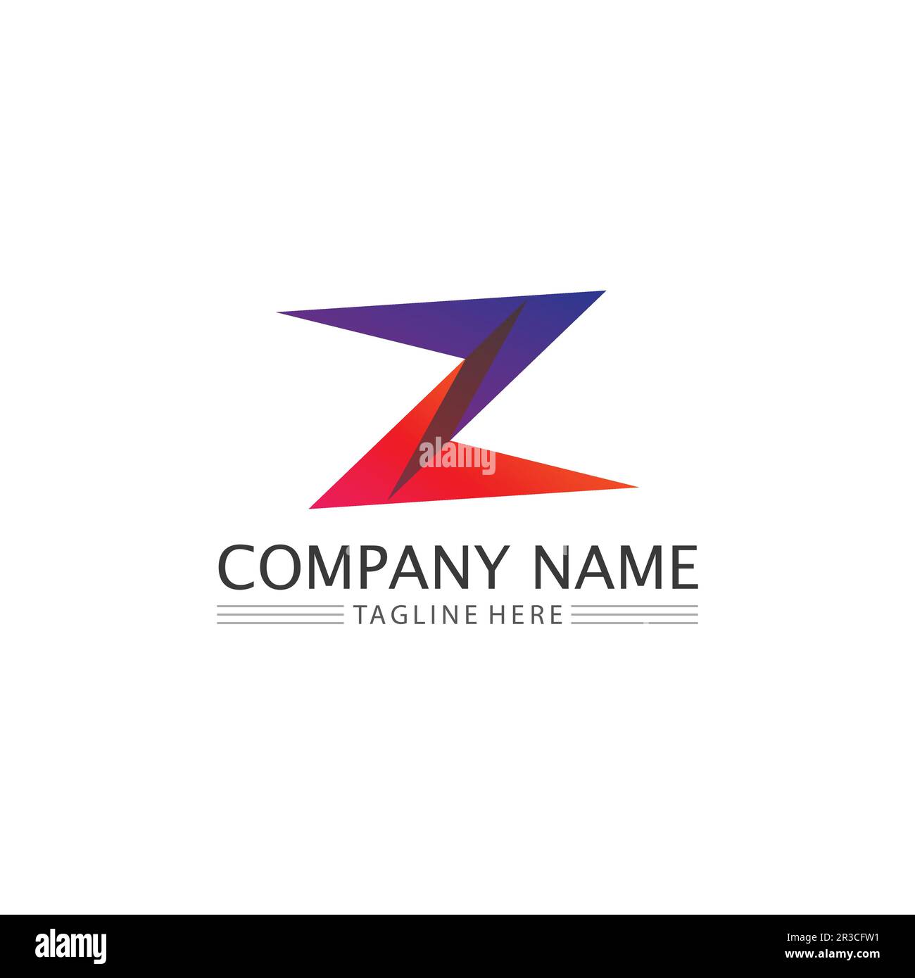 Z letter and Z logo design vector identity illustration Stock Vector ...
