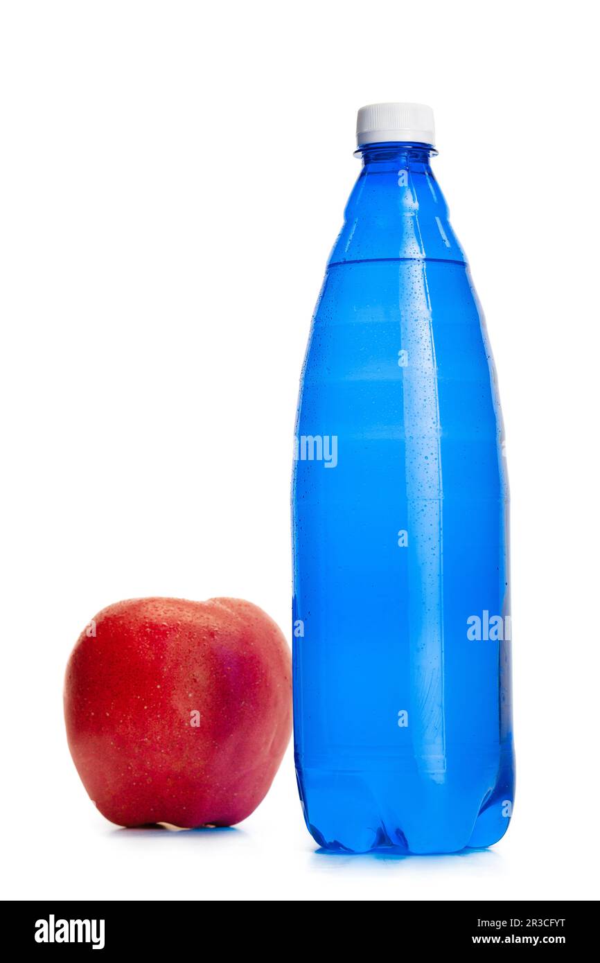 Mineral water bottles isolated on white background Stock Photo - Alamy