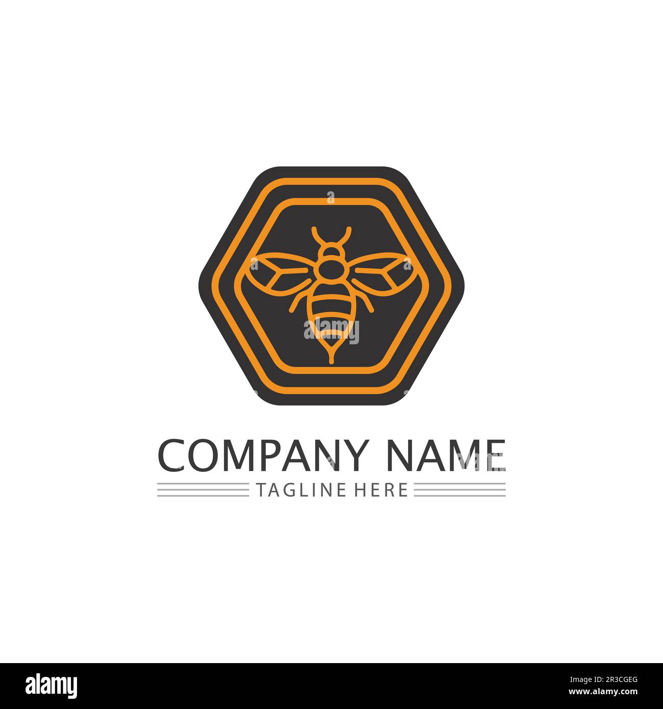Honey and bee icon logo vector animal design and illustration Stock ...