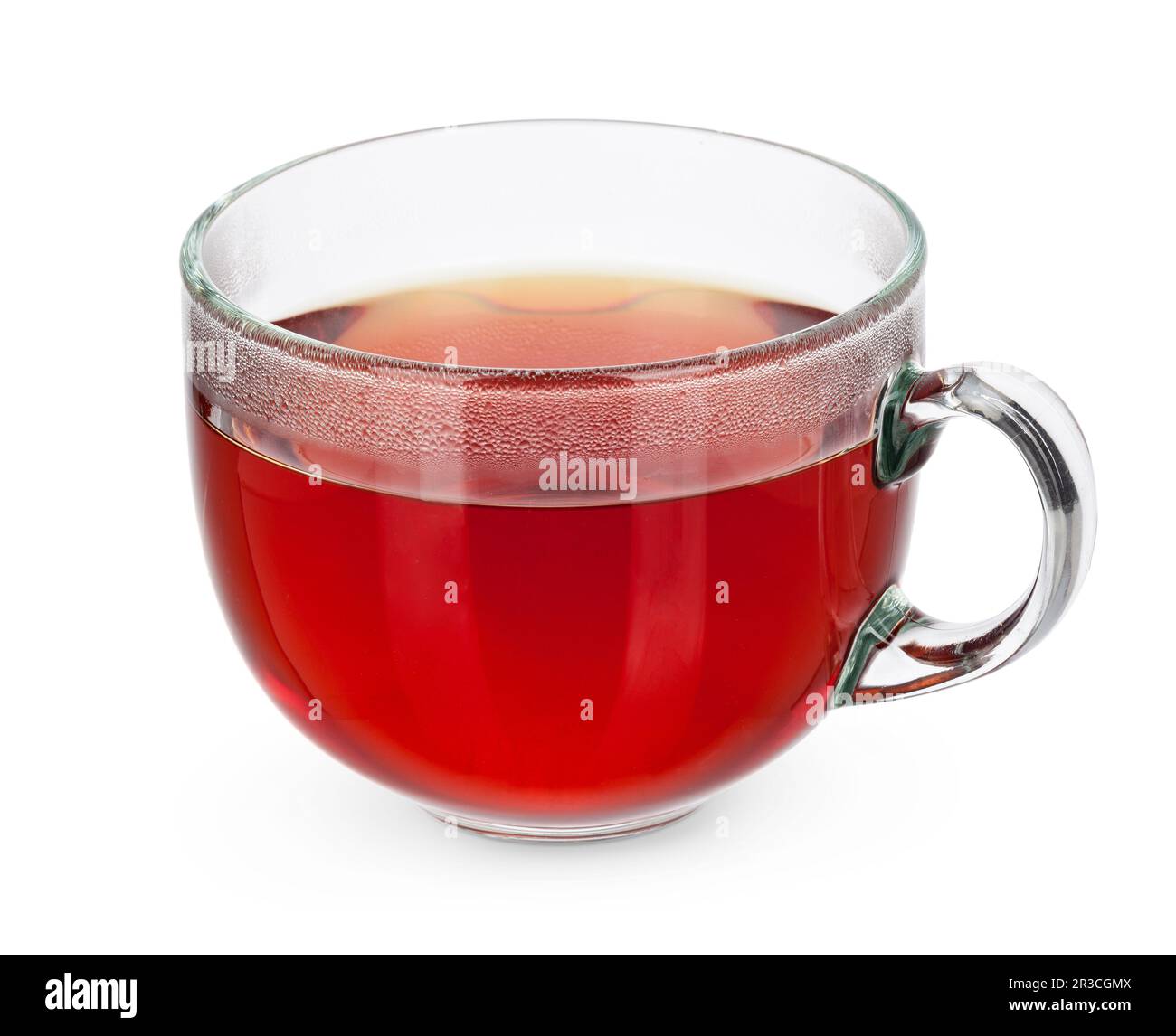 Glass tea cup isolated on white background Stock Photo - Alamy