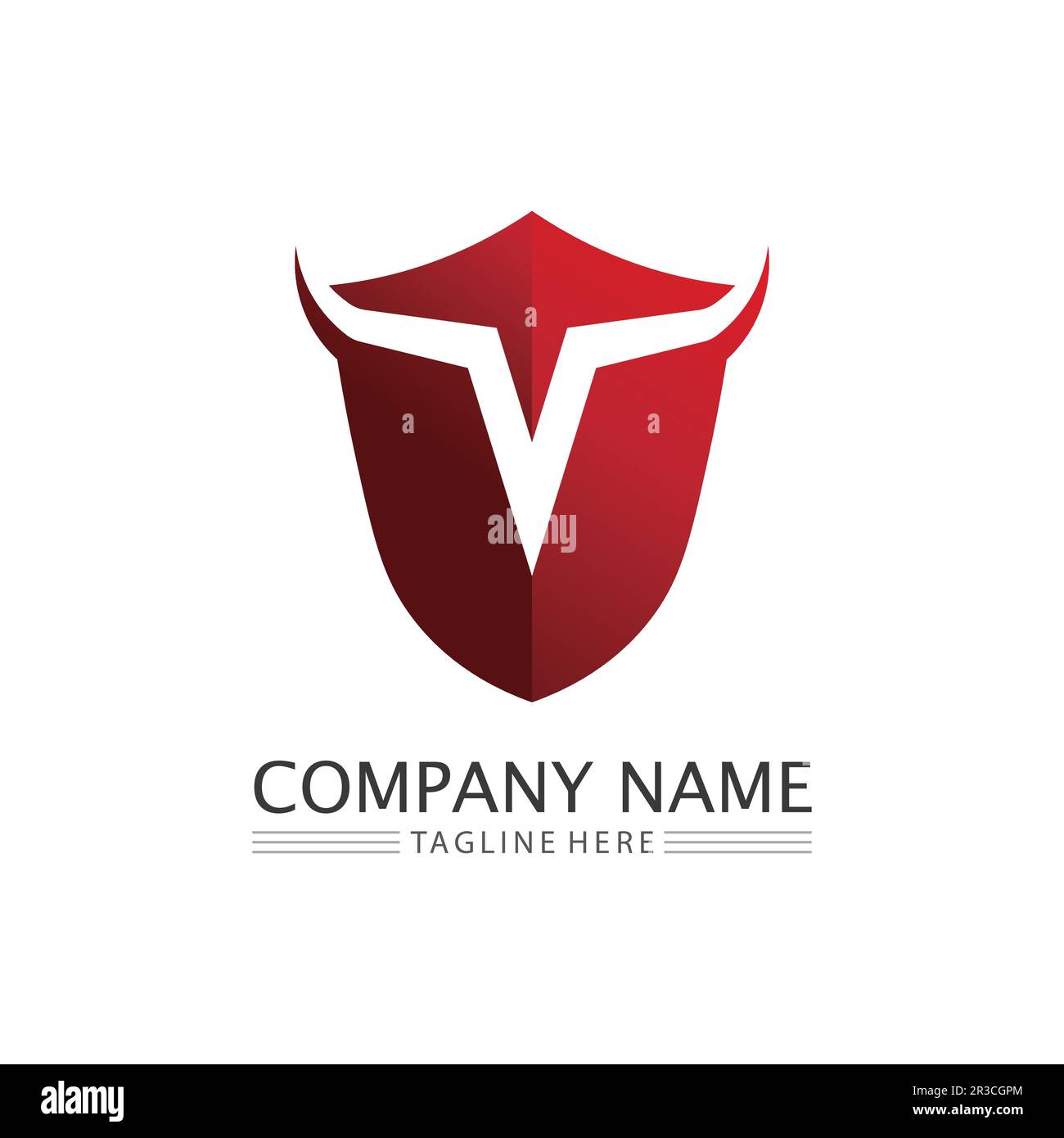 Abstract shield bull logo, horn badges logo icon Stock Vector Image ...