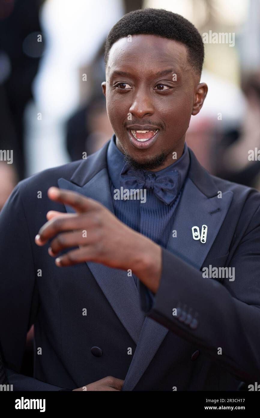 Ahmed Sylla poses for photographers upon arrival at the premiere of the ...