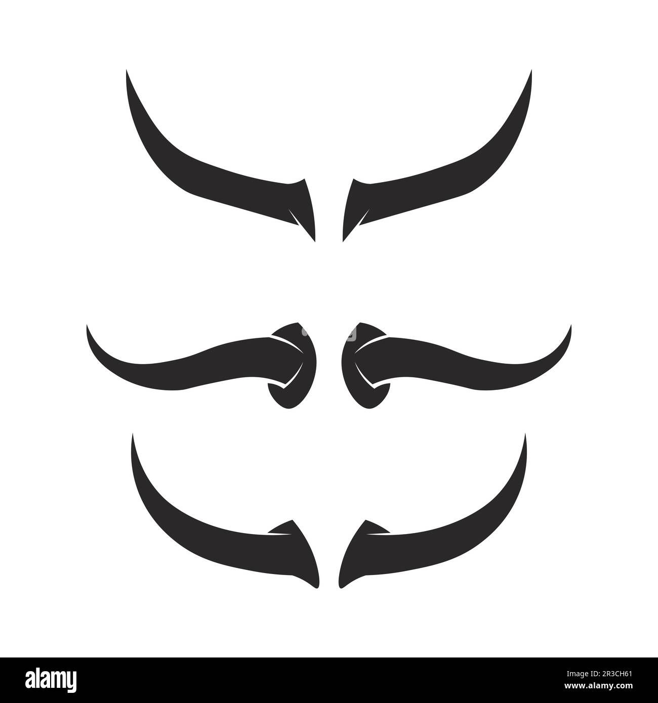 Abstract shield bull logo, horn badges logo icon Stock Vector Image ...