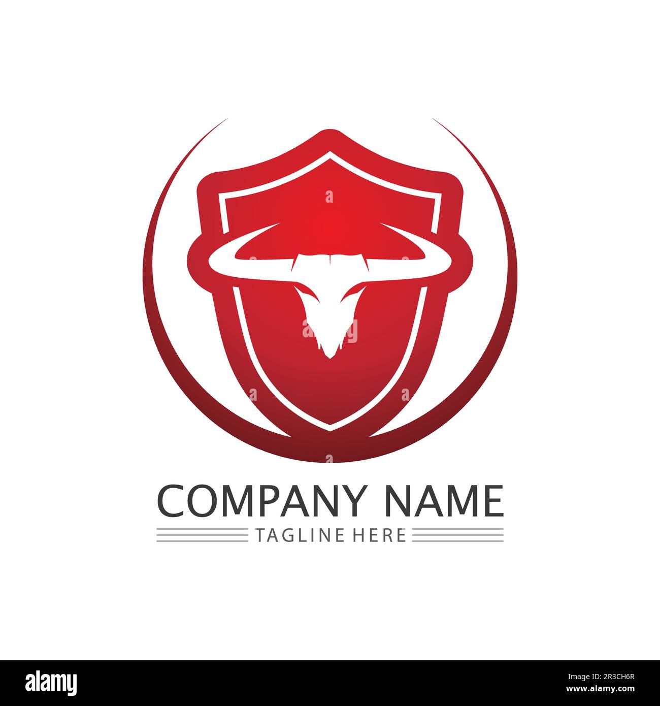 Abstract shield bull logo, horn badges logo icon Stock Vector Image ...