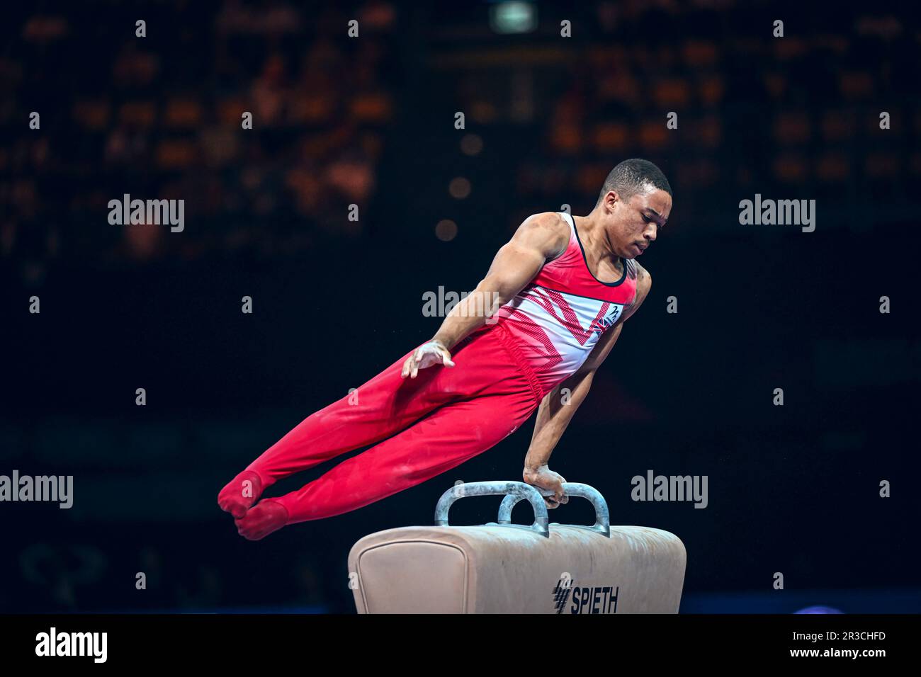 Joe Fraser participating in the 2022 Munich European Gymnastics ...