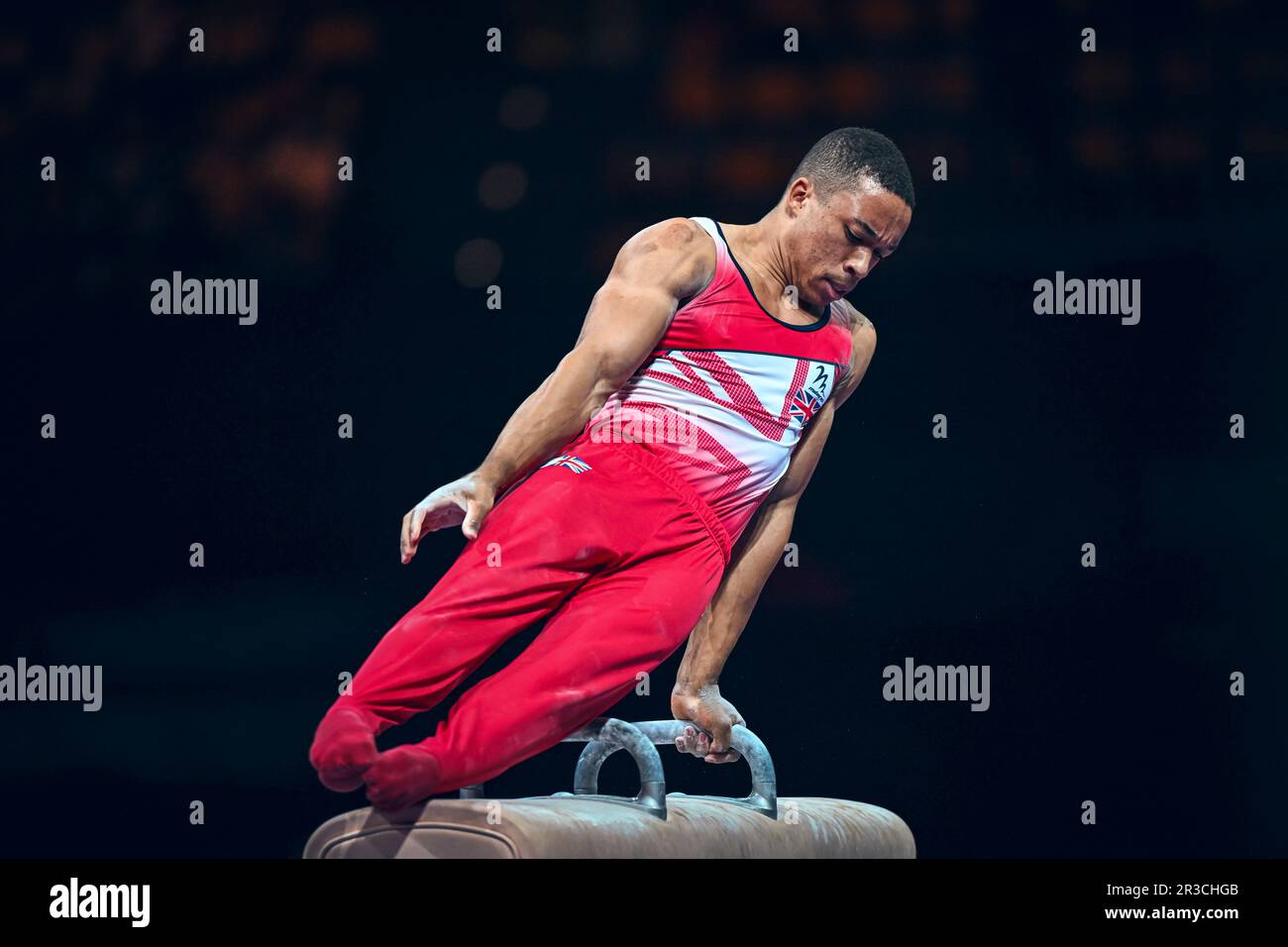 Joe Fraser participating in the 2022 Munich European Gymnastics ...