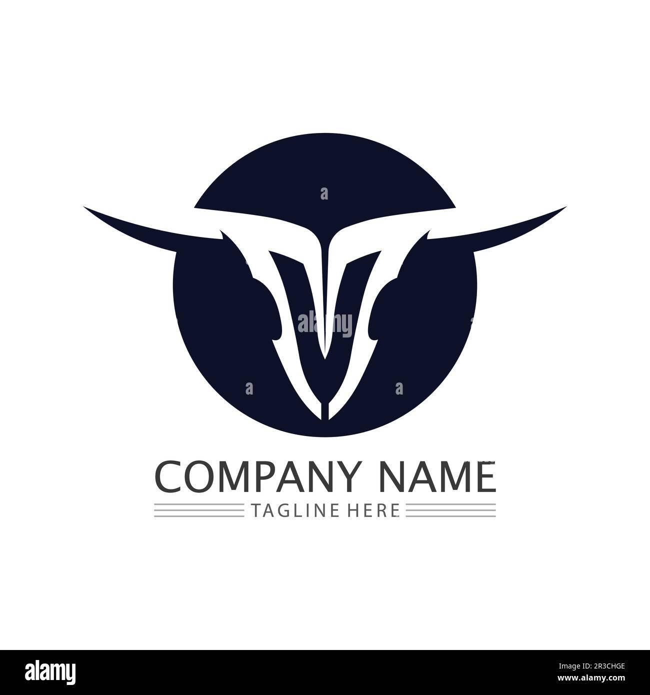 Bull logo and symbols vector template icons app Stock Vector Image ...