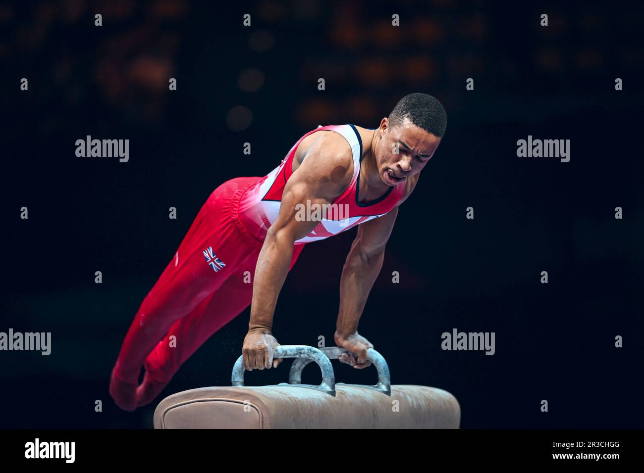 Joe Fraser participating in the 2022 Munich European Gymnastics ...
