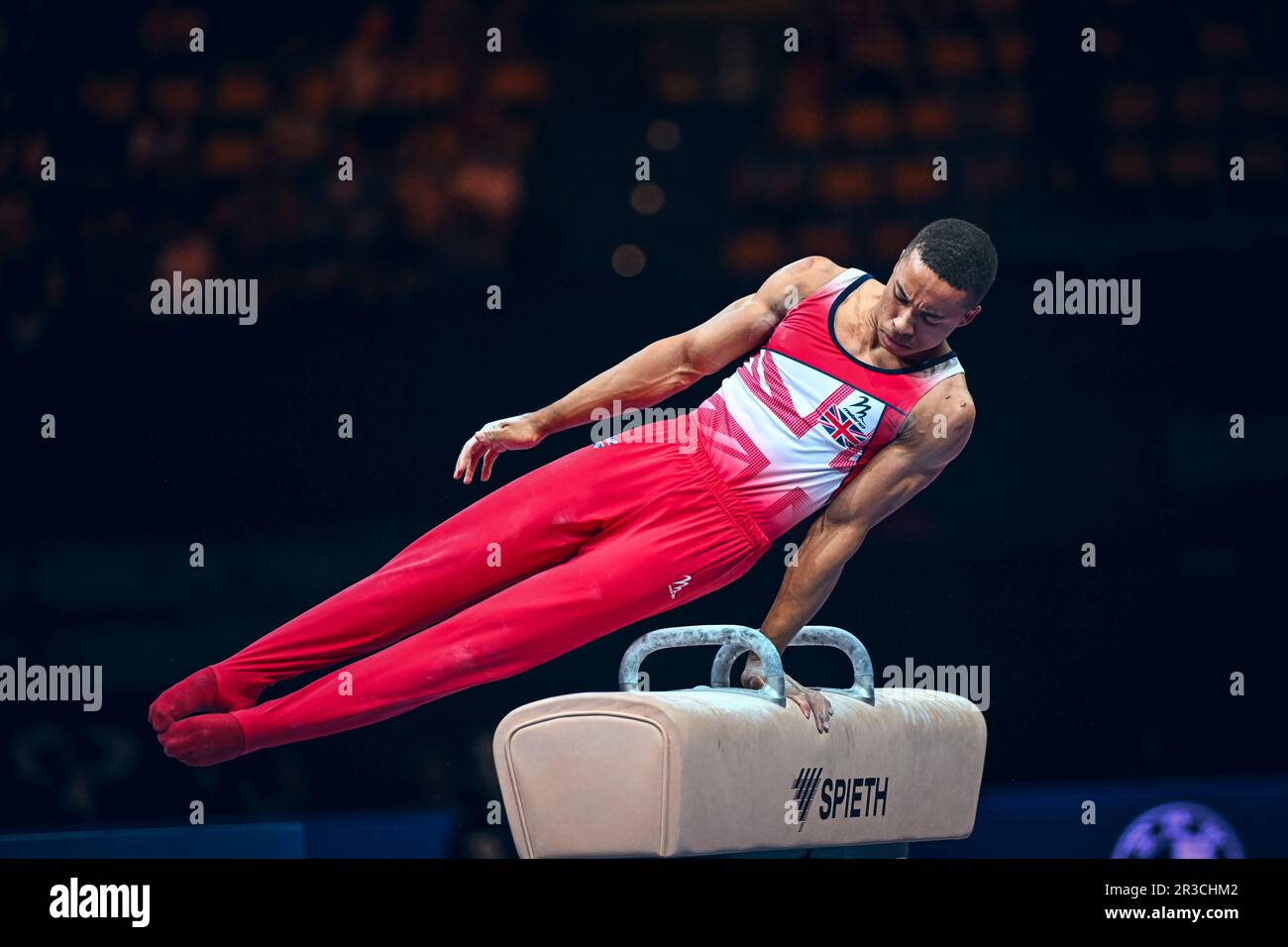 Joe Fraser participating in the 2022 Munich European Gymnastics ...