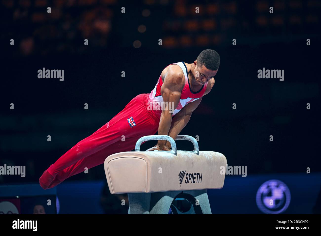 Joe Fraser participating in the 2022 Munich European Gymnastics ...