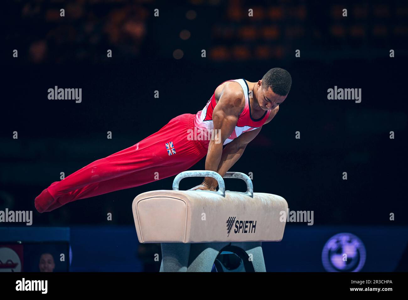Joe Fraser participating in the 2022 Munich European Gymnastics ...