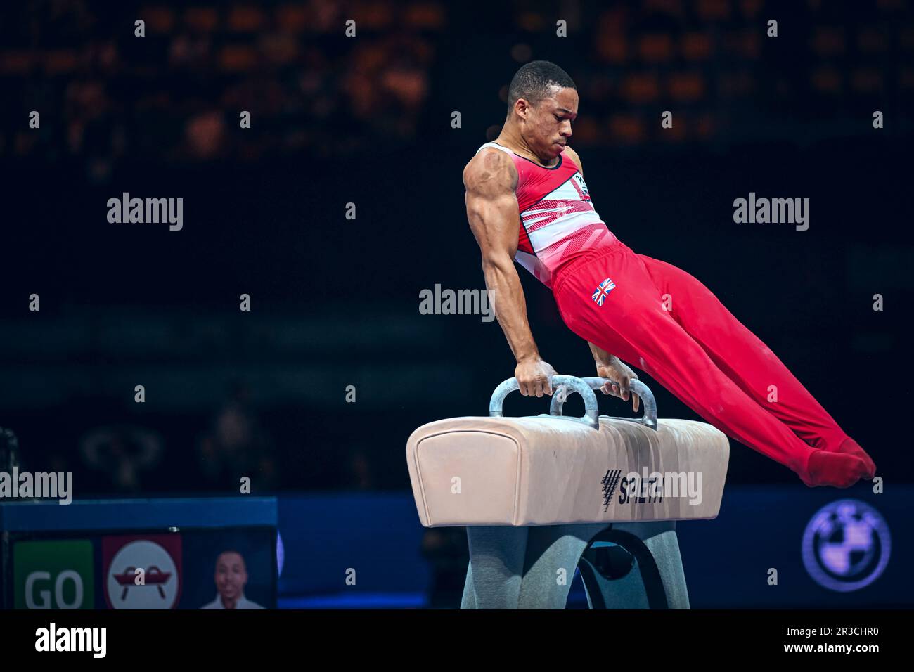 Joe Fraser participating in the 2022 Munich European Gymnastics ...