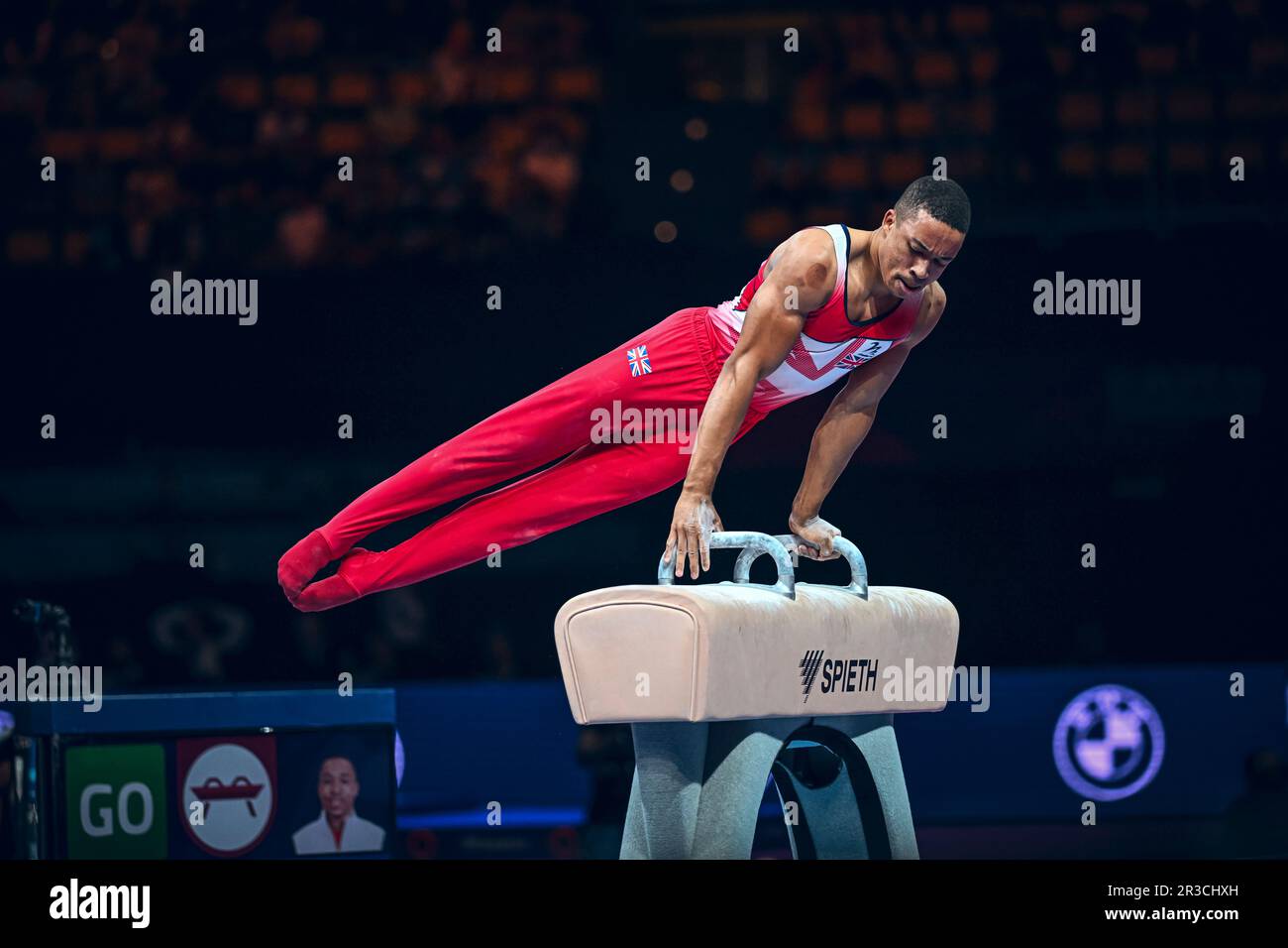 Joe Fraser participating in the 2022 Munich European Gymnastics ...