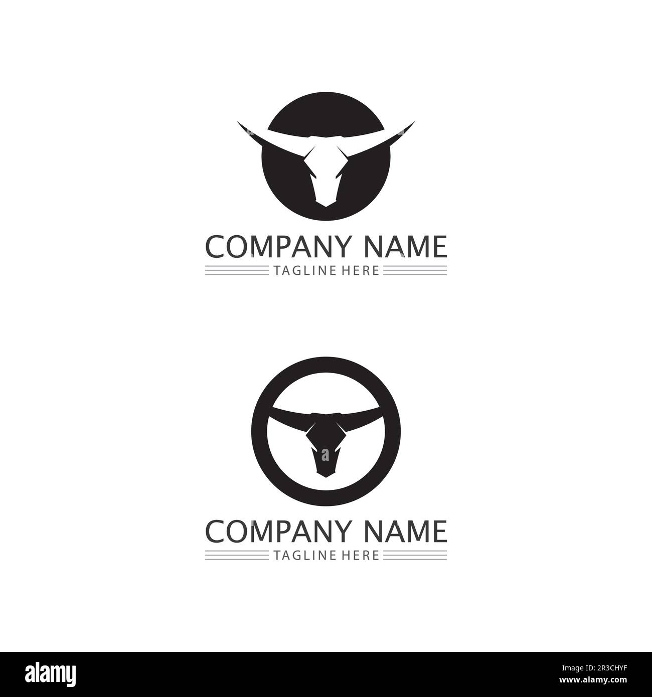 Abstract shield bull logo, horn badges logo icon Stock Vector Image ...