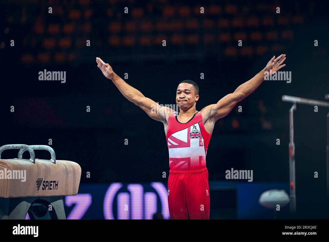 Joe Fraser participating in the 2022 Munich European Gymnastics ...